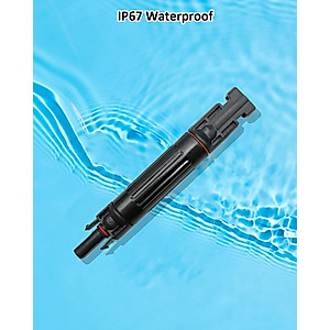 15A Solar Fuse Holder Inline, 5PCS Waterproof Solar Fuse Connector for Solar Panel and Solar Controller, Solar Surge Protection Device with Male and Female Connector