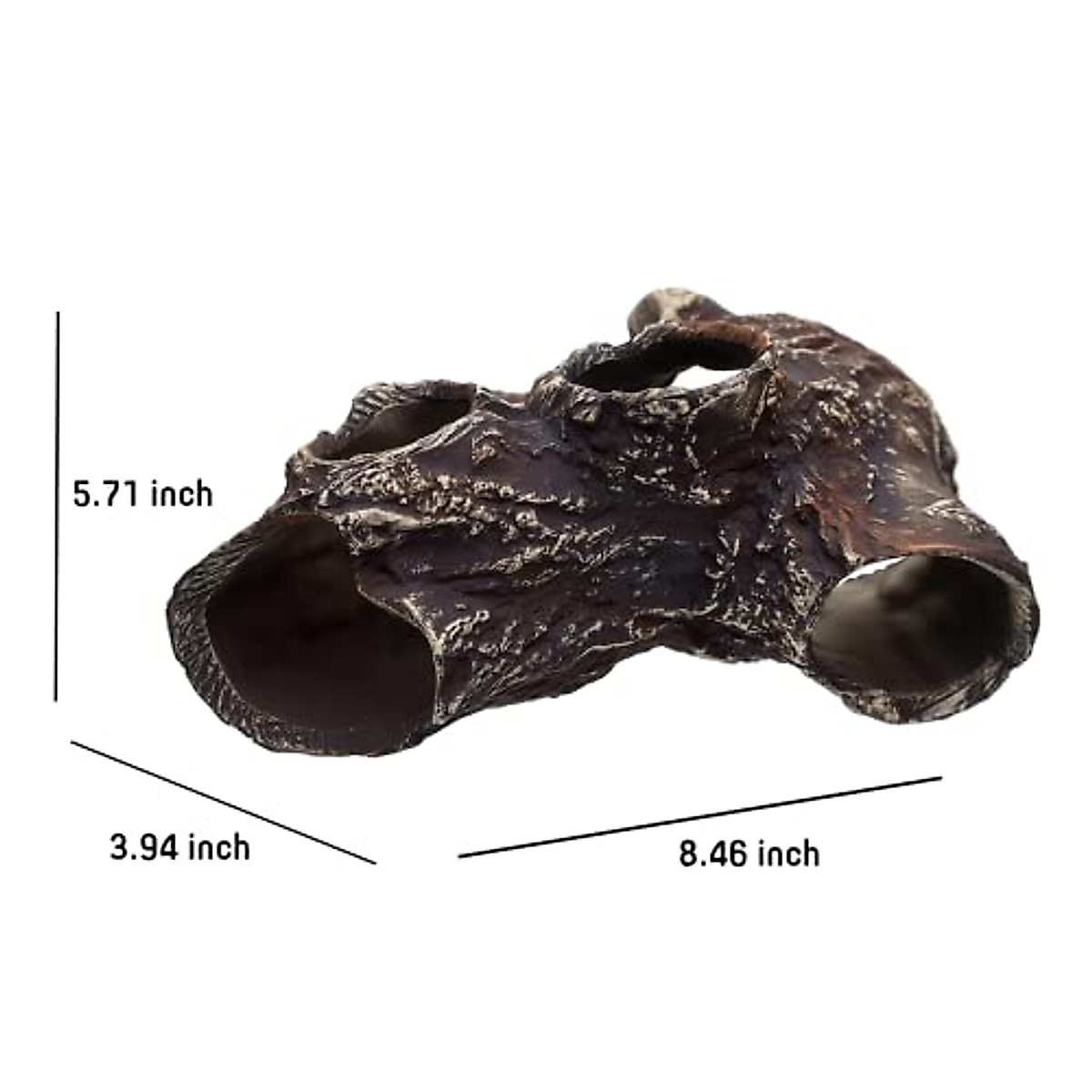 Plecoceramics Large Aquarium Cave Hiding Place for Fish Ceramic Decoration Hideout Tree Trunk Log for plecos and Cichlids