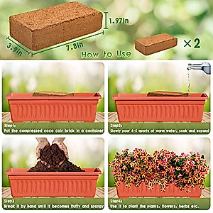 Legigo 2 Pack Premium Coco Coir Brick for Plants- 100% Organic Compressed Coconut Coir Bricks Starting Mix, Coco Coir Fiber Coconut Husk for Planting, Gardening, Potting Soil Substrate, Herbs
