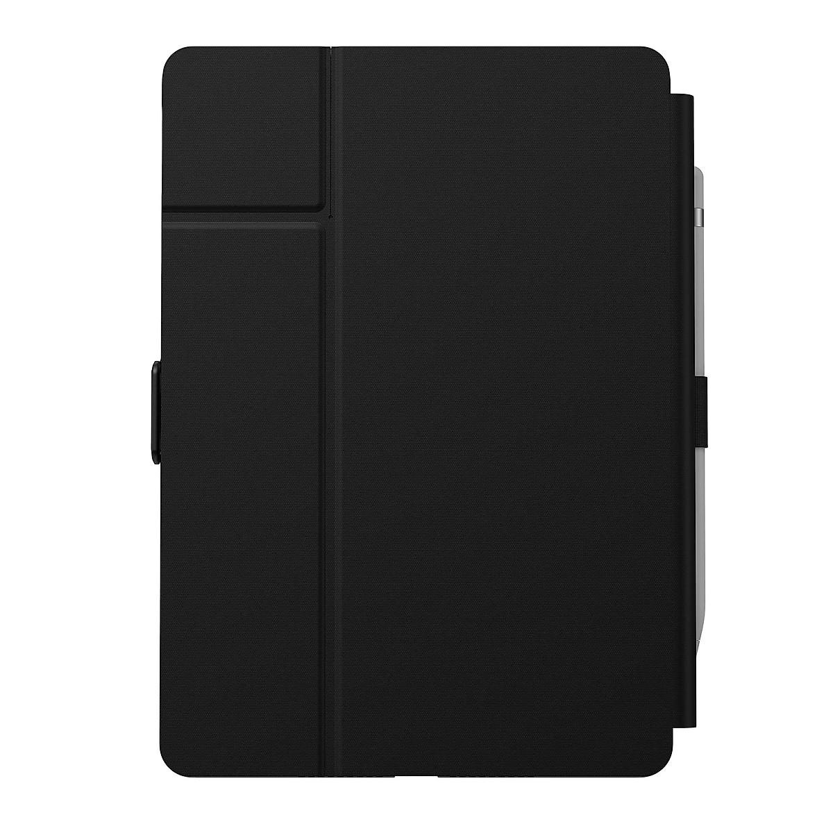 Speck Balance Folio Case for iPad 10.2 Inch (2019-2021) - Drop & Camera Protection, Slim Multi Range Stand, Apple Pencil Holder - Black/Black