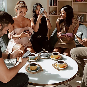 Boho Coasters for Drinks Absorbent, Set of 6 Jute Coasters for Coffee Table Dinning Table, Funny Cat Coasters 4.7 inch, Unique Farmhouse Coasters for Home Decor (4.7 inch)