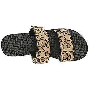 Volcom Women's ECO Recliner Slide Sandal, Leopard, 9