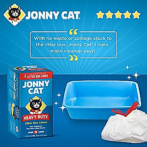 Jonny Cat Heavy Duty Jumbo Tear-Resistant Litter Box Liners, 15 Count