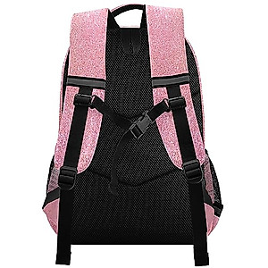 Eionryn Sparkly Pink Glitter Backpack Unicorn Galaxy Laptop Backpacks Book Bags Water Resistant Daypack Durable College Shoulder Bag Sports Travel Day Pack