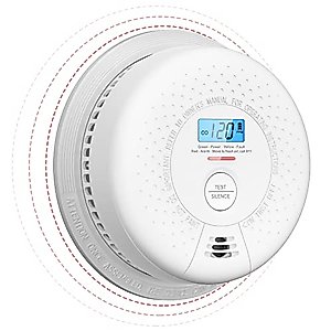 X-Sense Smoke and Carbon Monoxide Detector Combo, Wireless Interconnected Combination Smoke and Carbon Monoxide Detector with LCD Display & 10-Year Battery, RF Interconnected Model, 1-Pack