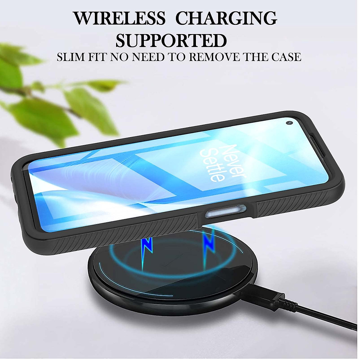 DETUOSI Oneplus Nord N200 5G Phone Case, Built in Screen Protector, Oneplus Nord N200 5G Shockproof Case [360 Full Body Protection], 3 in 1 Clear Protection Phone Case for 1+Nord N200 5G, Black