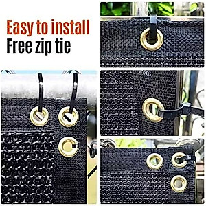 AofeiGa 180GSM 4ft x 25ft Fence Privacy Screen Heavy Duty Fence Cover Garden Wall Backyard Black