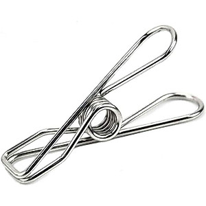 H&W 66pcs Chip Clips, Small Stainless Steel Clothes pins Clips for Laundry, Food Package, Chips Bag, Photos, Parper, 2 Inch