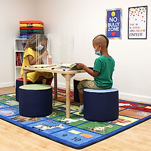 Factory Direct Partners 12929-CL Clear 3/16" Thick Acrylic Children"s Tabletop Divider, 16" Height (4-Pack) - Small