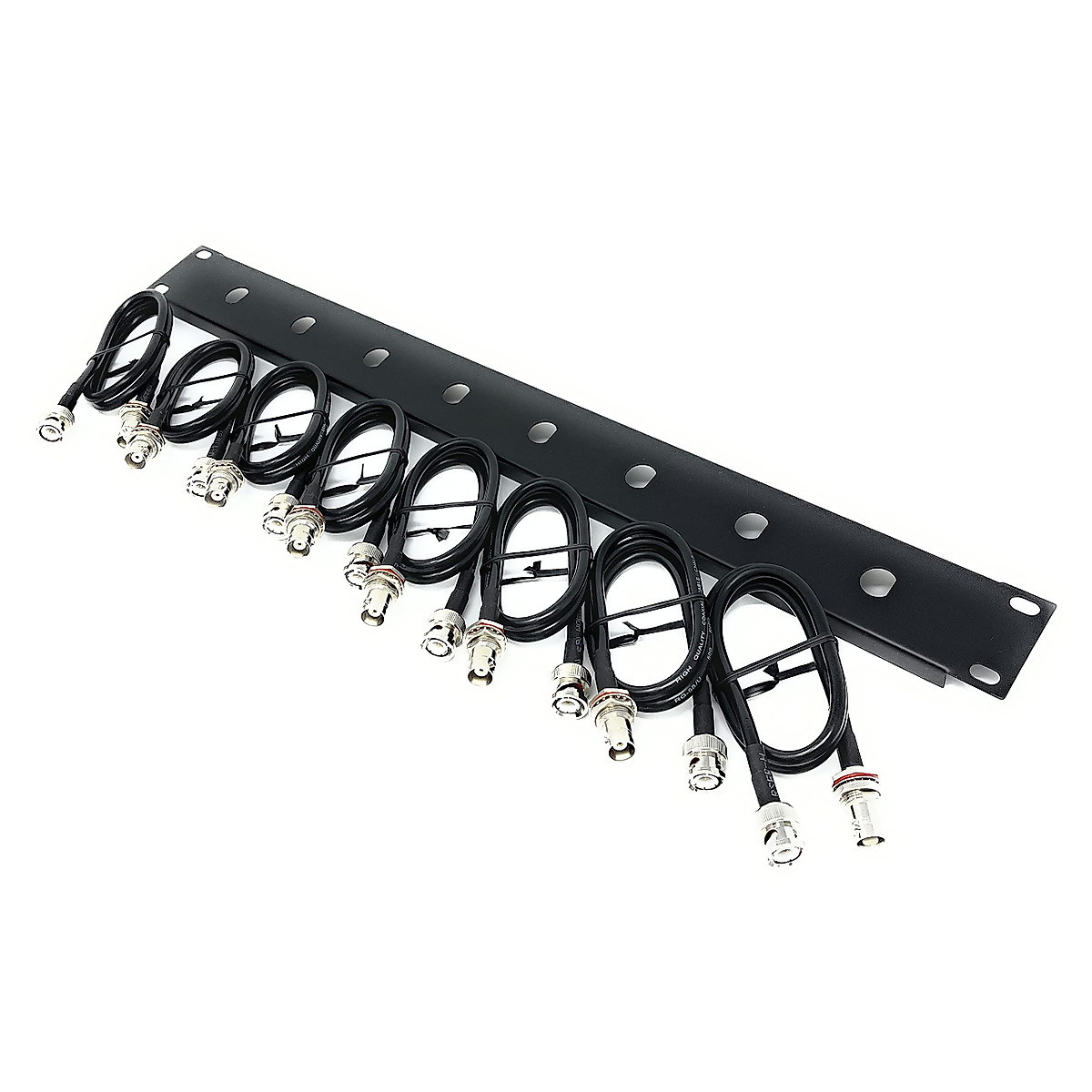 19" Antenna Re-Location Rack Mount Kit 1U Front Panel 8 Hole Ports w/ 8 Cables