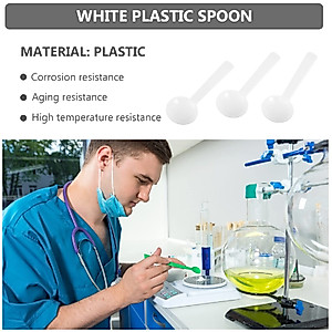 100pcs Micro Labs Liquid Measuring 1 Gram Static Plastic Tiny Scoop for Home Laboratory Kitchen