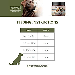 All American Canine Advanced Formula Multivitamin Plus Health Enhancement Powdered Supplement Food Topper for Working, Hunting & Sports Dogs, 90 Servings