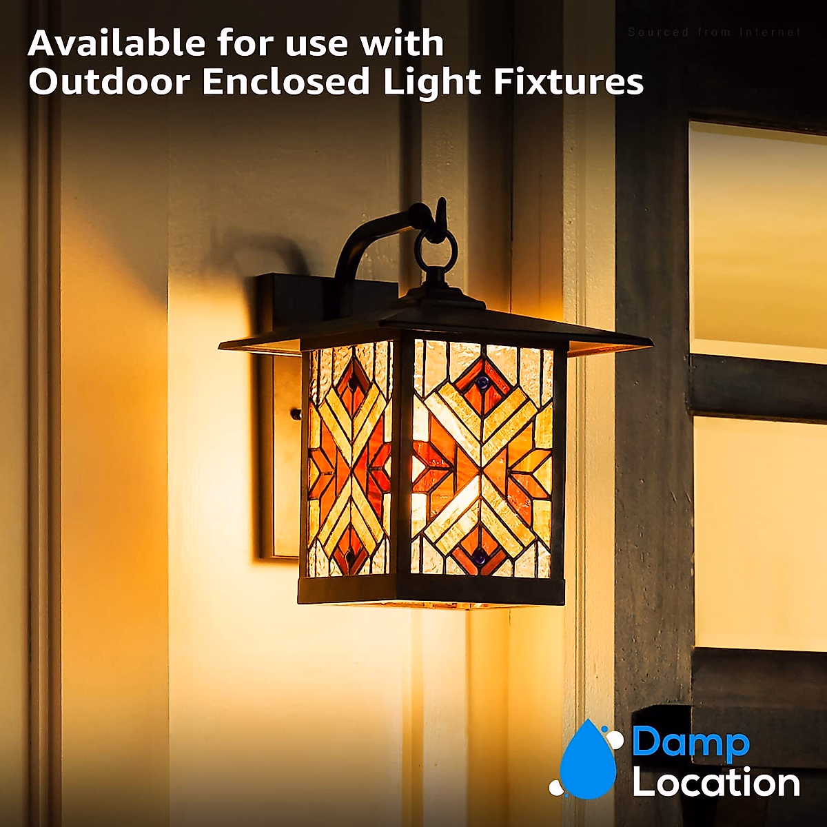 TORCHSTAR Dimmable E12 LED Candelabra Bulb, UL Listed, 40W Equivalent Chandelier Light Bulbs, 350lm, LED Filament Candle Bulb C11, Amber Glass Ceiling Fan Light Bulbs, 2200K Amber Warm, Pack of 6