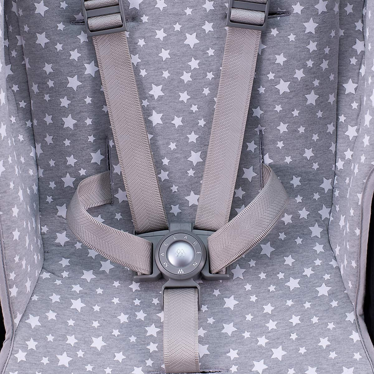 JYOKO Kids Mat Cotton Compatible with Maclaren Quest (New Version: Padded) (White Star)