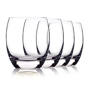 Luigi Bormioli Crescendo 15.5 Ounce Tumblers, Set Of 4, Crystal SON-hyx Glass, Made In Italy.
