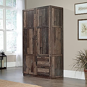 Sauder Miscellaneous Storage Wardrobe, L: 40.0" x W: 19.45" x H: 71.1", Reclaimed Pine Finish