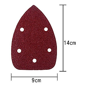 AUSTOR 50 Pieces Mouse Sanding Pads Detail Sander Sandpaper Sanding Paper Sheets Hook and Loop Assorted 40/60/ 80/100/ 120/180/ 240/320/ 400/800 Grits