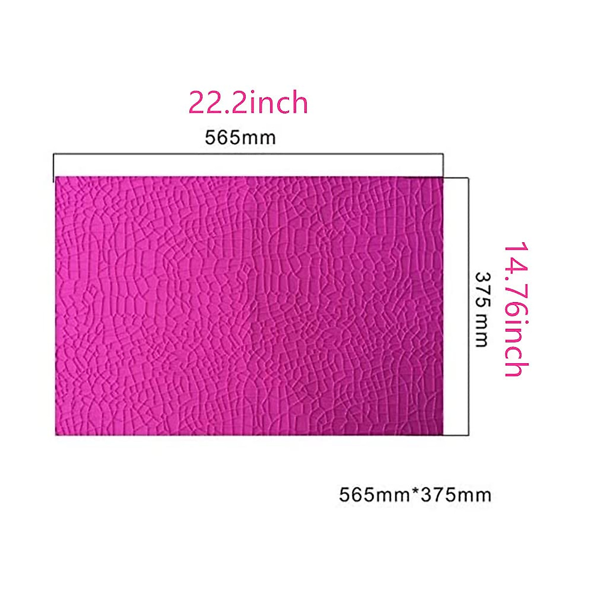 ART Kitchenware Large Size Crocodile Alligator Impression Mat Embossed Silicone Cake Lace Mat 23.6x 15.75" Fondant Cake Decorating Tools Gum Paste Molds Cake Molds Pastry Baking Tools BLM-26