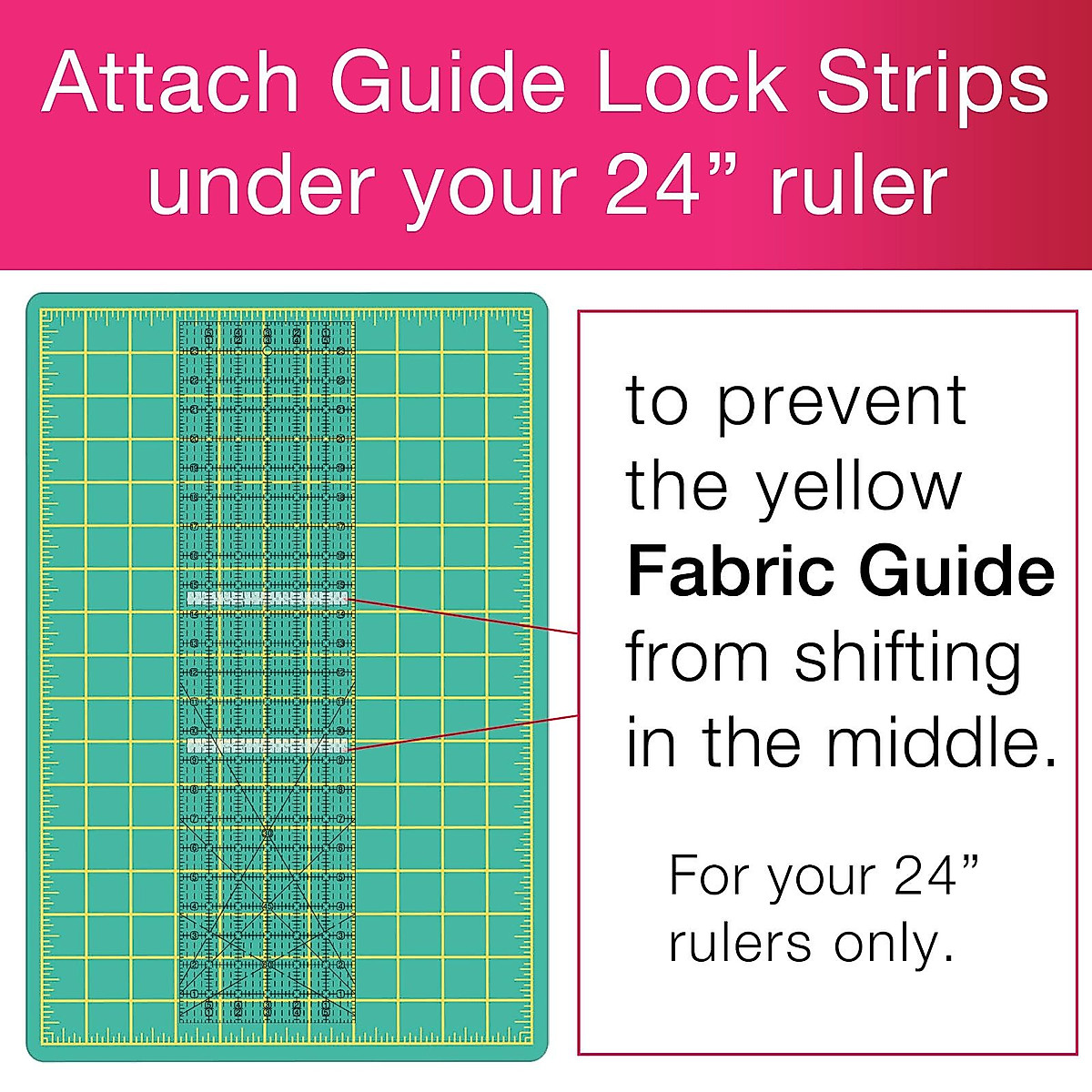 Guidelines4quilting Quilt Ruler Upgrade Kit, Clear