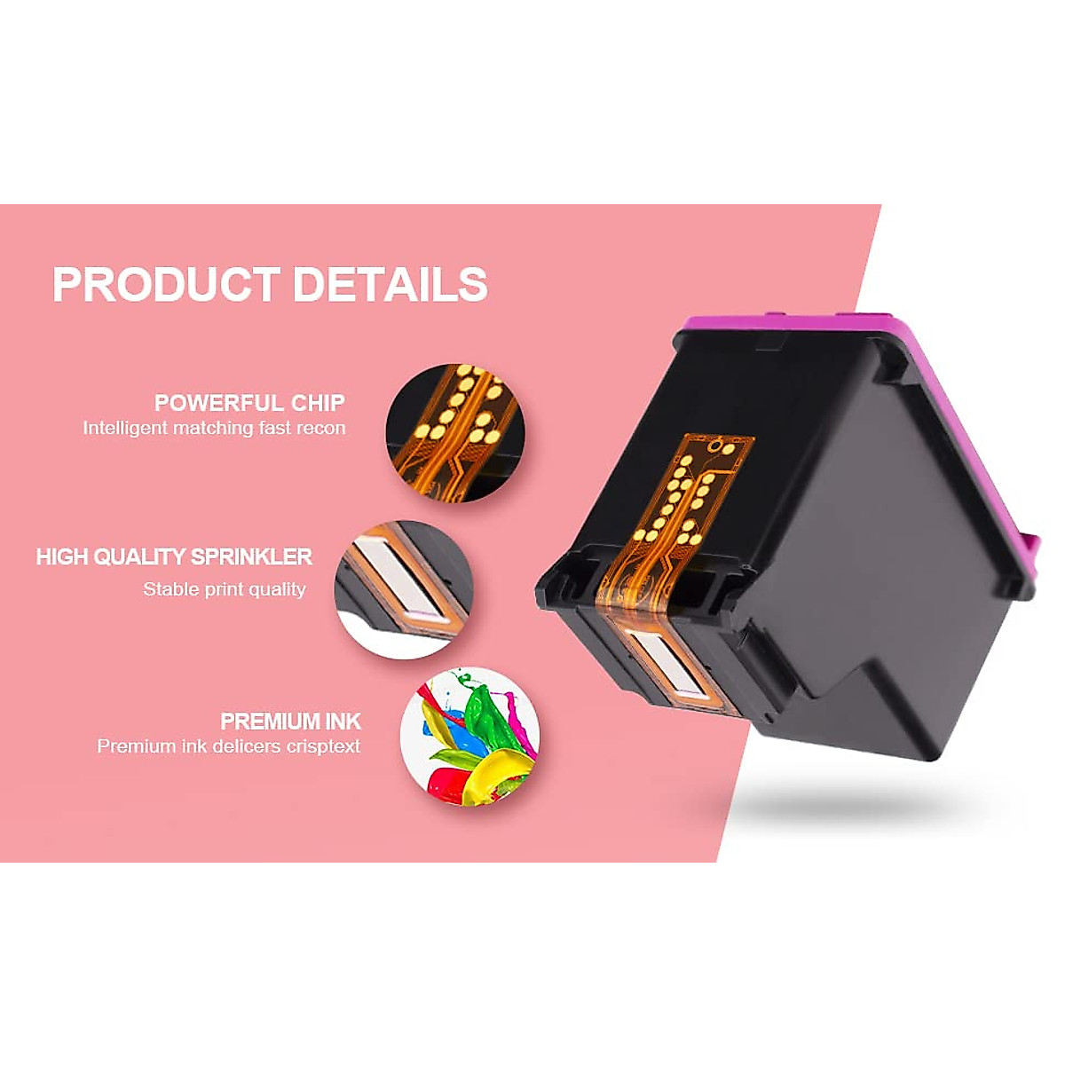 for hp 67 Ink cartridges XL QUEENPRINT for hp67 Ink Cartridge 67XL 67 XL Black/Color Combo Pack for Envy 6055e 6055 6052 6075 Envy Pro 6455e 6455 6475 6452 6458 DeskJet 4155 2755e 2755 4052