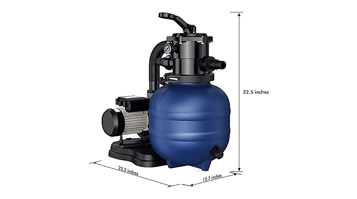 BLUBERY 13" Sand Filter - 7-Way Valve System