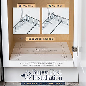 HOLDN’ STORAGE Pull Out Trash Can Under Cabinet - Trash Can Not Included - Dedicated Space for Disposable Trash Bags, Requires a 11” Cabinet Opening, Adjustable, Heavy Duty, Anti Rust Chrome Finish