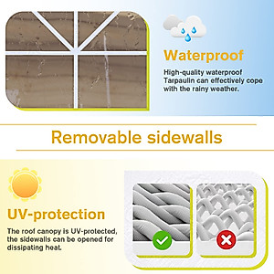 Devoko 10'x30' Outdoor Party Tent, Heavy Duty Canopy Event Wedding Tent for Parties Backyard Patio, White