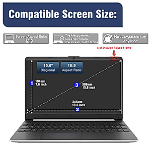 3 PCS 15.6" Anti Glare Screen Protector for Dell Inspiron 15 /HP Pavilion 15 /HP Envy 15 /Lenovo Ideapad 15 /Acer Aspire 5 15.6 /Acer Nitro 5 15.6 /ASUS VivoBook 15.6 /Chromebook 15.6 Screen Protector