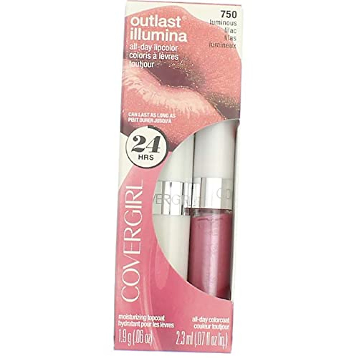 CoverGirl Outlast All Day Lipcolor, Luminous Lilac [750] 1 ea (Pack of 4)