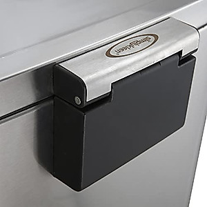 SIMPLYKLEEN Kleen-Fit 11.8-Gallon Semi-Round Hands-Free Kitchen Stainless Steel Trash Can with Lid. Great for Dorms, Kitchen, Bathroom, or Office.