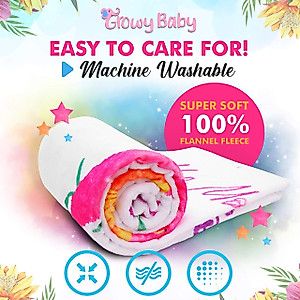GROWY BABY Milestone Blanket for Baby Girl Gifts - Nursery Decor Baby Monthly Milestone Blanket Girl - Newborn Baby Shower Flannel Fleece Girl Milestone Blanket - 60"x40"