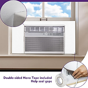 Mxclimate Full Surround Window AC Insulation Foam Side Panels for Air Conditioner Units, 39'' Width Indoor Window Seal Kit Cover, Winter and Summer