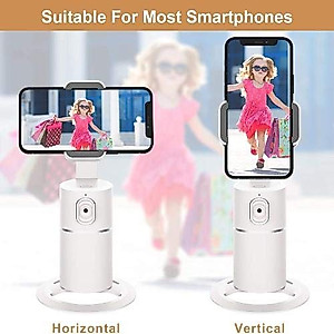 BoxWave Stand and Mount Compatible with Energizer E10+ (Stand and Mount by BoxWave) - PivotTrack360 Selfie Stand, Facial Tracking Pivot Stand Mount for Energizer E10+ - Winter White