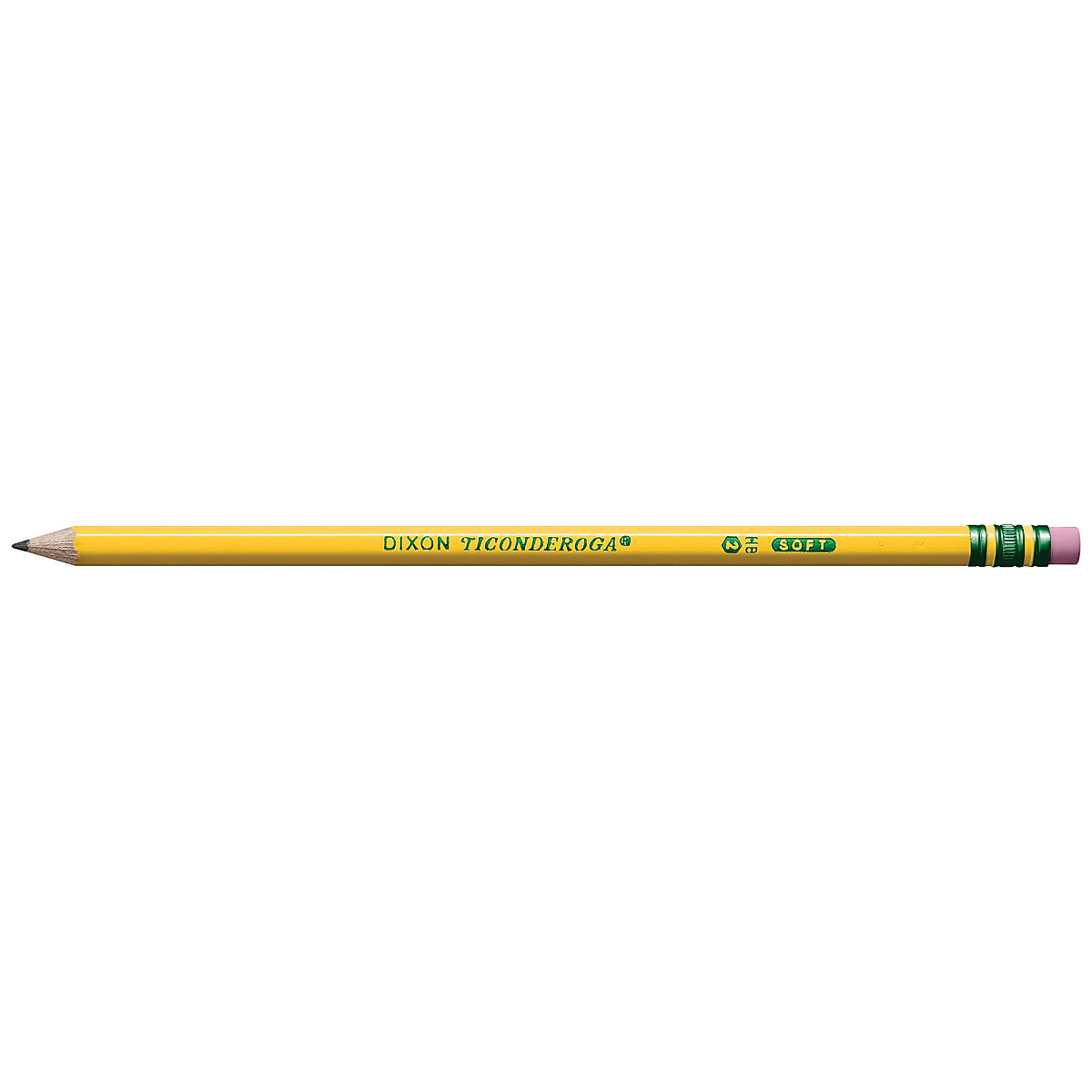 Ticonderoga Pencils, Pre-Sharpened, #2 Soft Lead, Yellow Barrel, Box Of 12