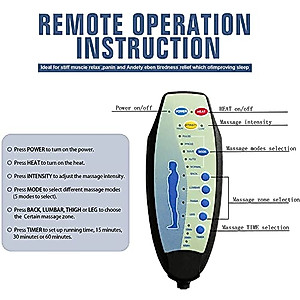 ANJHOME Overstuffed Massage Recliner Chairs with Heat and Vibration, Soft Fabric Single Manual Reclining Chair for Living Room Bedroom (Grey)