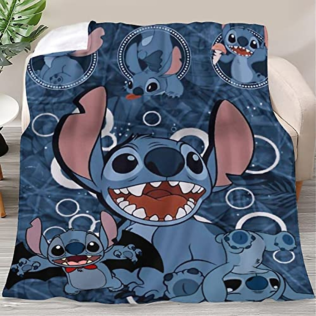 TNHPYEG DIY American Animated Throw Blanket, Flannel Plush Blankets and Throws for Better Sleep, Quality Air Conditioned Blanket 40"x50"