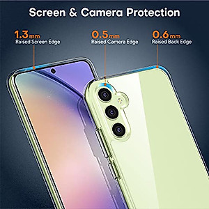 Rayboen Case for Samsung Galaxy A54 5G, Crystal Clear Designed Shockproof Protection Phone Case, Transparent Hybrid Sleek Light Durable Cover for Samsung Galaxy A54 5G