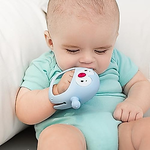 Kiddie Dream Penguin Soothing Baby Teething Toy, Teething Toys for Babies 0-6 Months, Baby Toys 0-3 Months, Newborn Toys, Baby Teether, Baby Must Haves, Durable and Non-droppable (Light Blue)