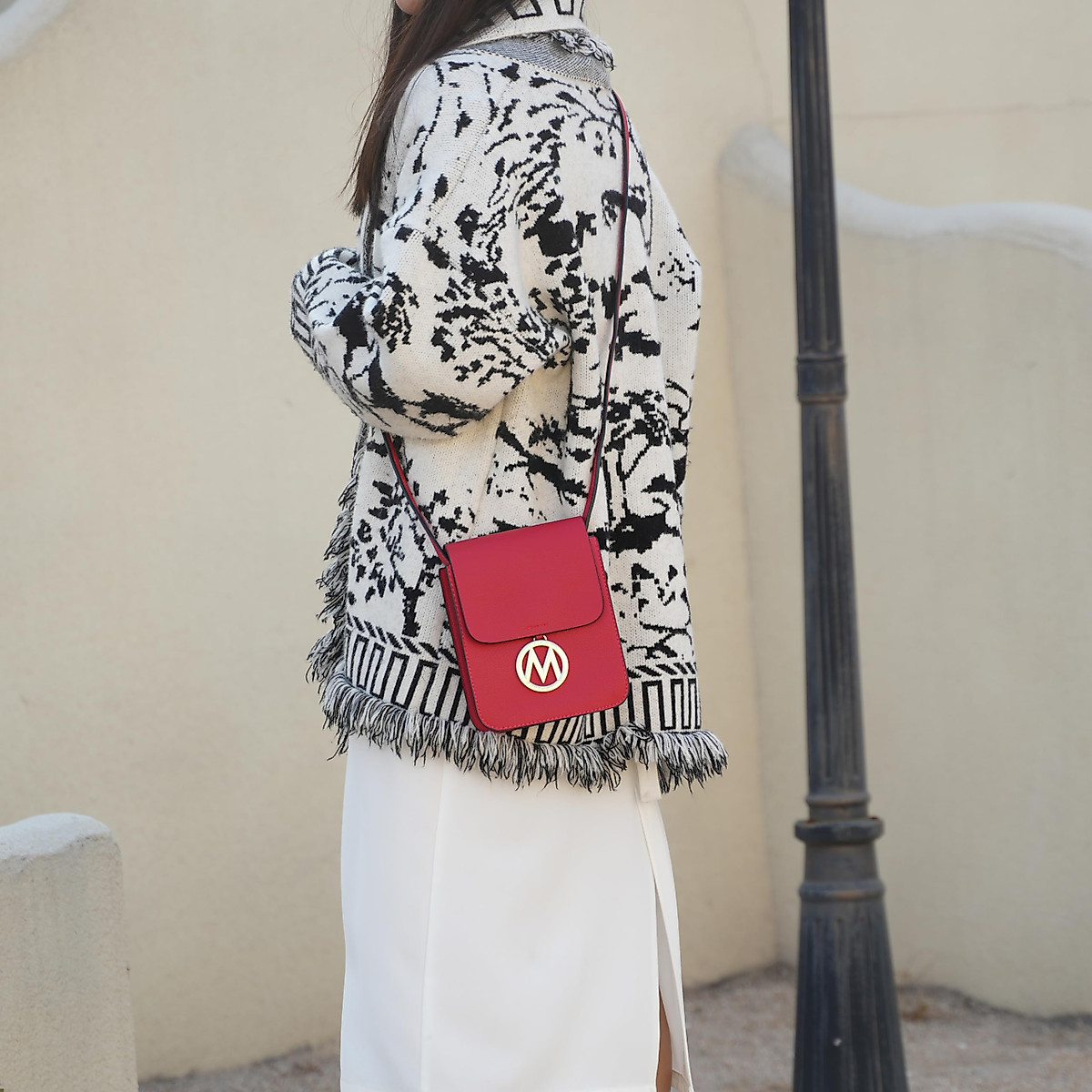 MKF Collection Small Crossbody Bag for Women, Vegan Leather Cell Phone Bag Shoulder Bag By Mia K