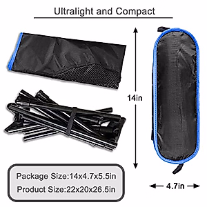 Tmshx Portable Folding Camping Chair, Lightweight and Compact Outdoor Chair, Suitable for Outdoor Activities, Hiking, Camping, Picnic Camping Chair with Portable Storage Bag