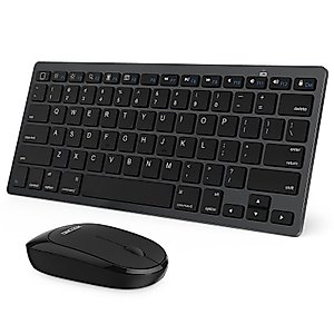 OMOTON Bluetooth Keyboard and Mouse Combo, Wireless Keyboard Mouse for iPad Pro 13,11(2024)/12.9, iPad 10th/9th/8th/7th Gen, iPad Air 6/5/4, and Bluetooth Enabled Devices (Black)