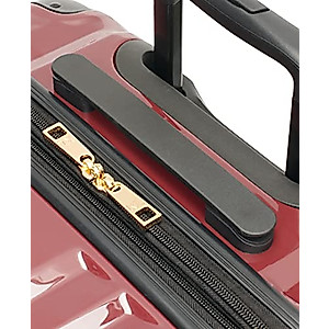 Karl Lagerfeld Paris Women's Suitcase Spinner Wheels Hardside, Burgundy, One Size