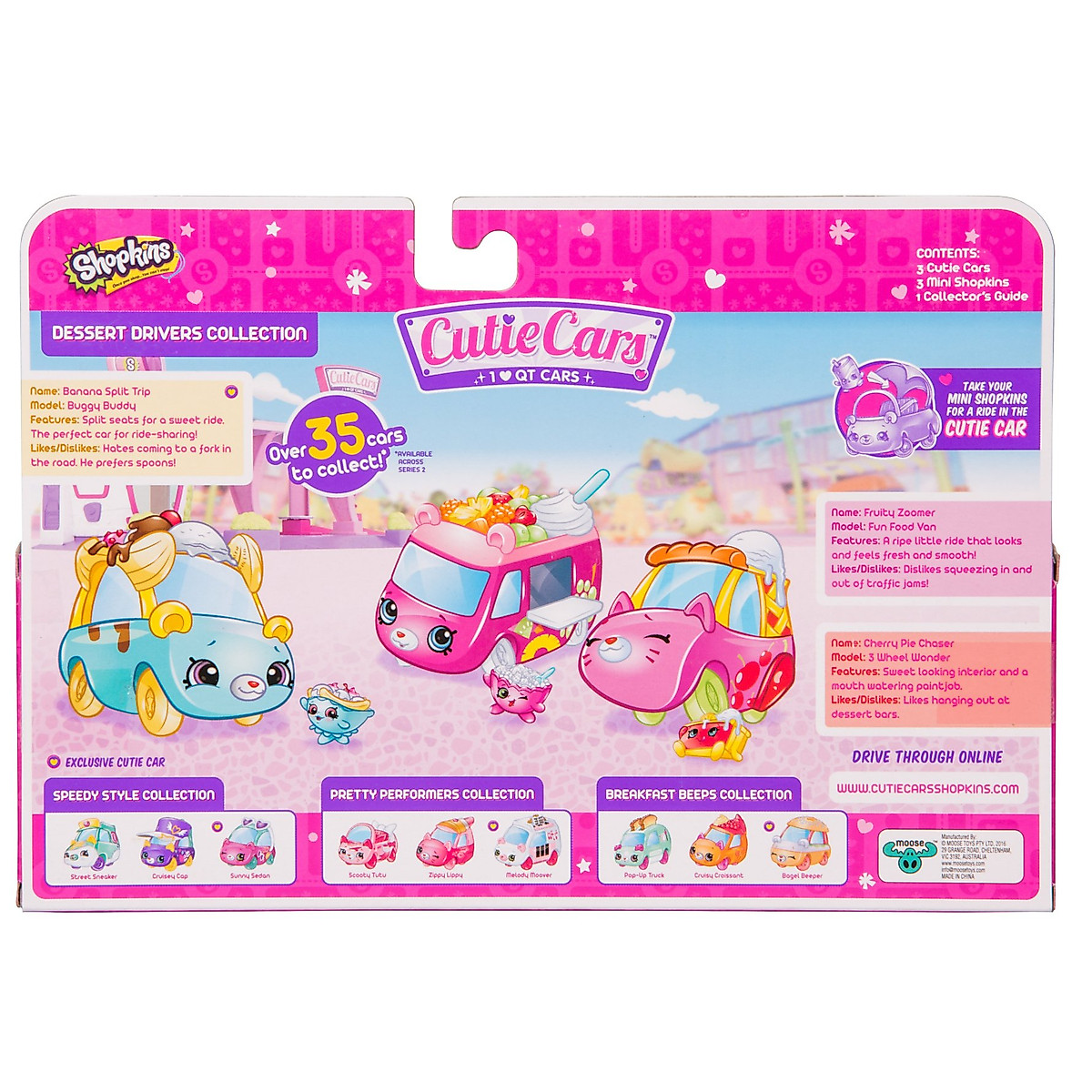 Cutie Cars Shopkins Three Pack - Dessert Drivers Collection