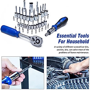 Home/Auto Repair Tool Kit, PTSTEL 179 Piece General Household Hand Tool Set For Apartment, Garage, Dorm and Office Use With Solid Carrying Tool Box
