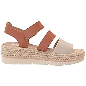 Dr. Scholl's Shoes Women's Once Twice Espadrille Wedge Sandal, Honey Brown, 8