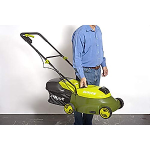 Sun Joe MJ401C-PRO 14-Inch 28-Volt Cordless Push Lawn Mower, w/Rear Discharge Chute, Pro Version