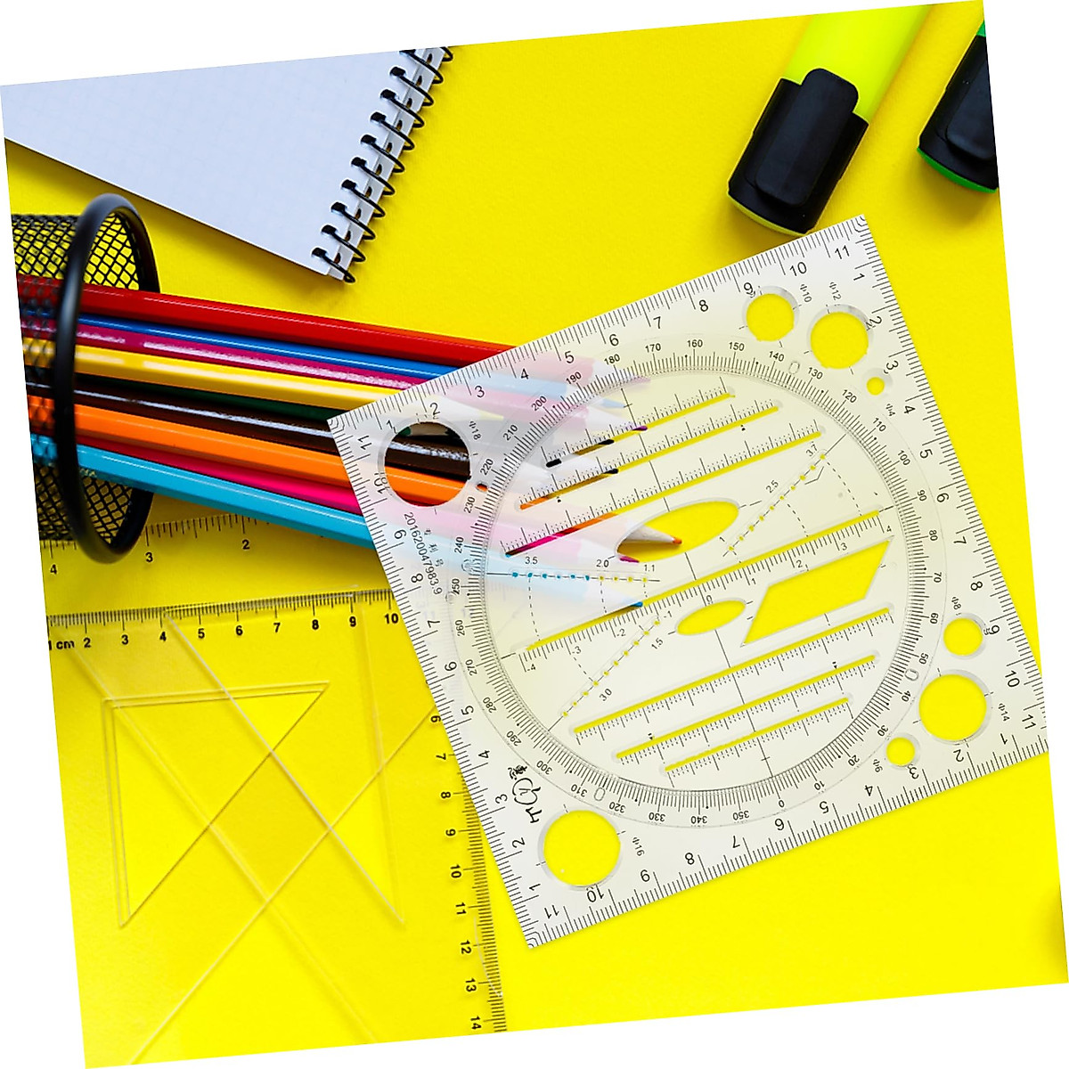 STOBOK 1pc Drawing Millions of Feet Drawing Ruler Architectural Templates Architect Scale Patchwork Ruler Interior Design Ruler Transparent Quilting Ruler Child Plastic Curve Limiter
