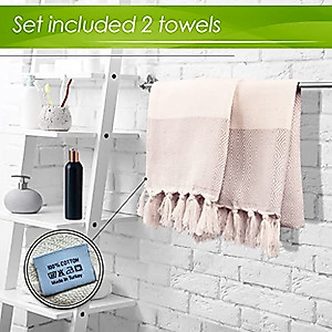 Hand Towels - Kitchen towels - Bathroom Decorative Towels - 100% Cotton Turkish Towels - Peshtemal Soft Towel for Face Hand Hair Home Tea Dishcloth Guests - Absorbent Quick Dry Towels Set of 2 (Beige)