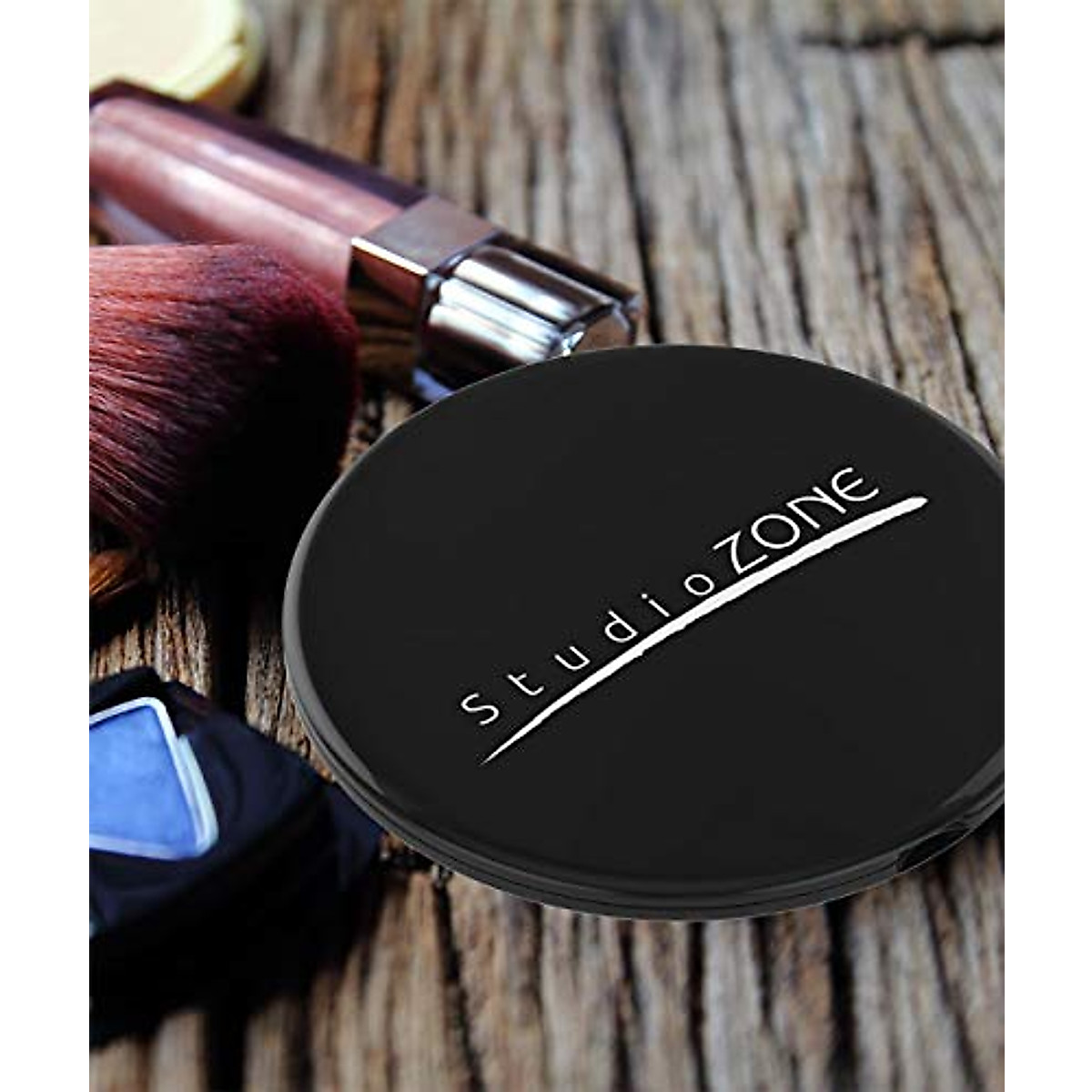 StudioZONE Best Compact Mirror - 10X Magnifying Makeup Mirror - Perfect for Purses - Travel - 2-Sided with 10X Magnifying Mirror and 1x Mirror - ClassZ Compact Mirror - 4 Inch Diameter