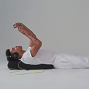 WAVE Yoga Bolster Smart Vibrating Meditation Pillow with Premium Over-Ear Headphones for Synced Music & Vibration